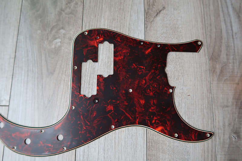 Fender Precision Pickguard Relic Aged '72 -'79 Red Tortoise | Reverb