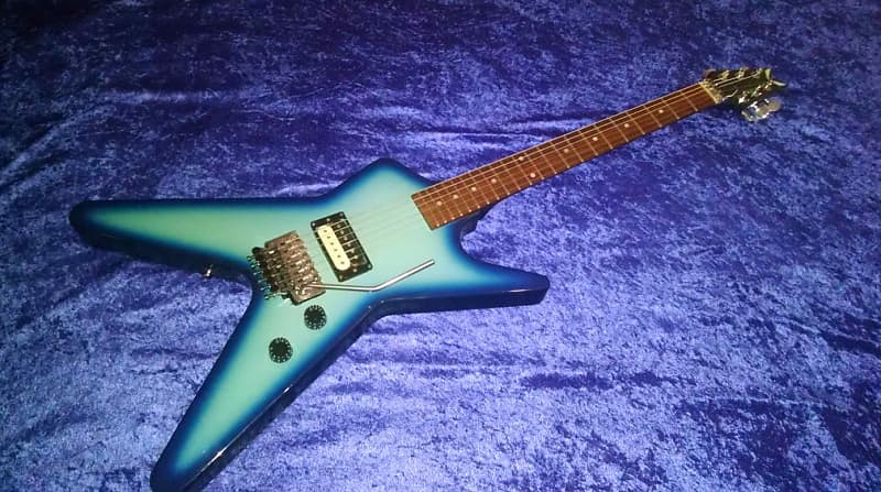 1982 USA Dean Baby ML Blue Burst W/Hardshell Case | Reverb