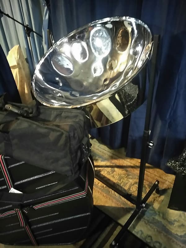 Panyard Solid Hoop C Lead Steel pan 2010's Chrome | Reverb