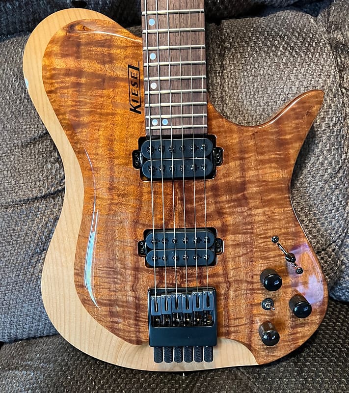 Kiesel Zeus Headless Flamed AAA Koa top ,Light weight Alder | Reverb