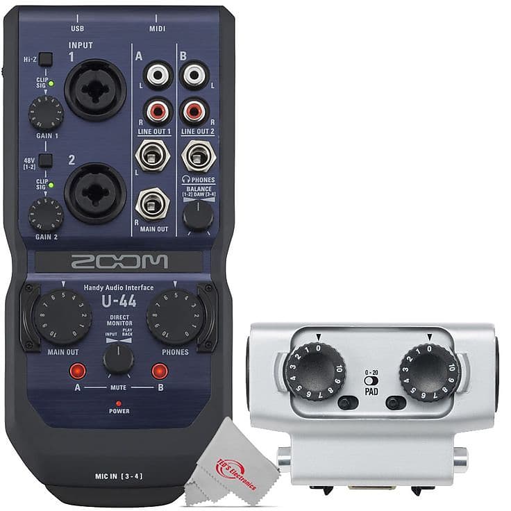 Zoom U-44 Portable 4x4 USB Handy Audio / MIDI Interface + | Reverb