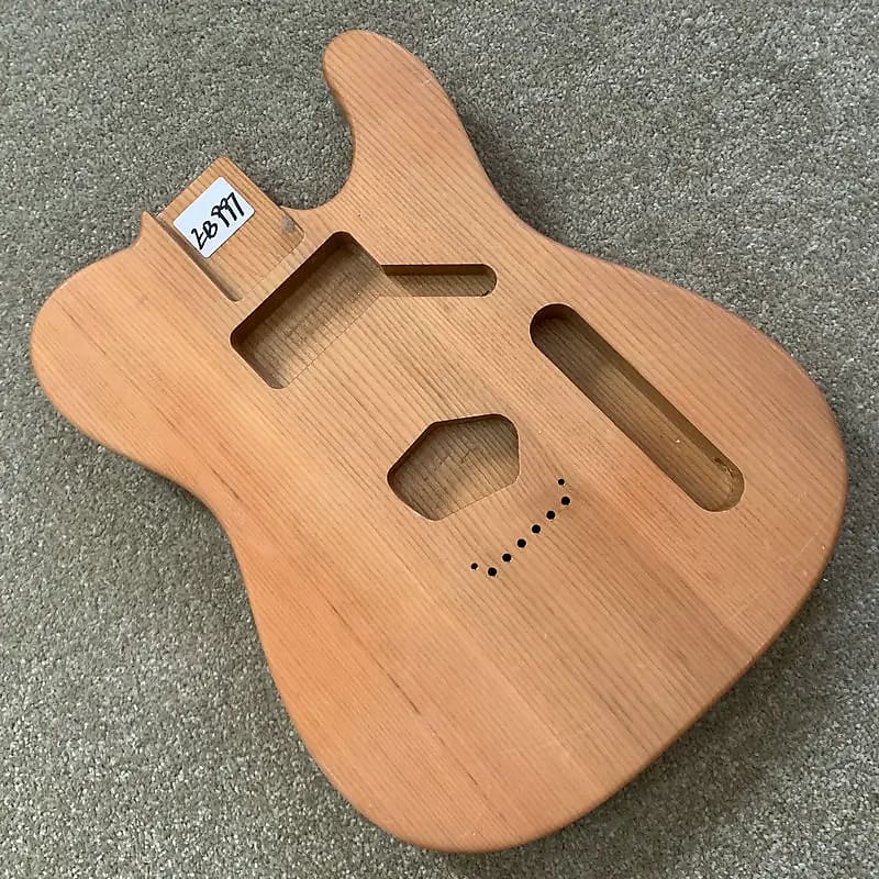 Ash Wood Tele Style Guitar String Through Body | Reverb