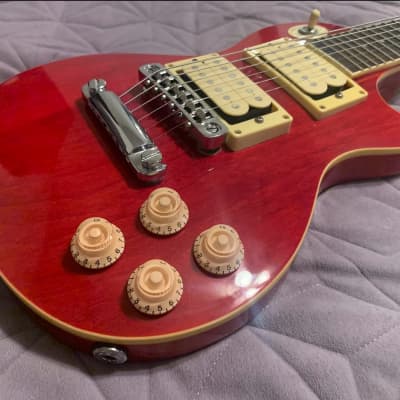 Samick Mini Les Paul - 1980's, Made in Korea, Transparent Red | Reverb