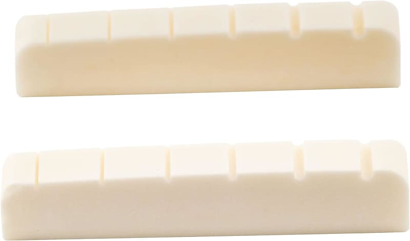 43mm Slotted Guitar Bone String Nut Flat Bottom for 6 String | Reverb