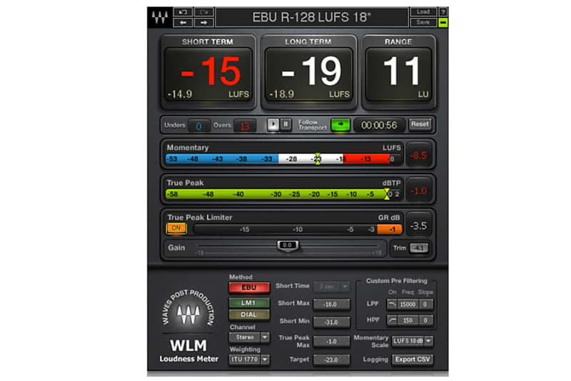 Waves WLM Plus Loudness Meter (Download) | Reverb