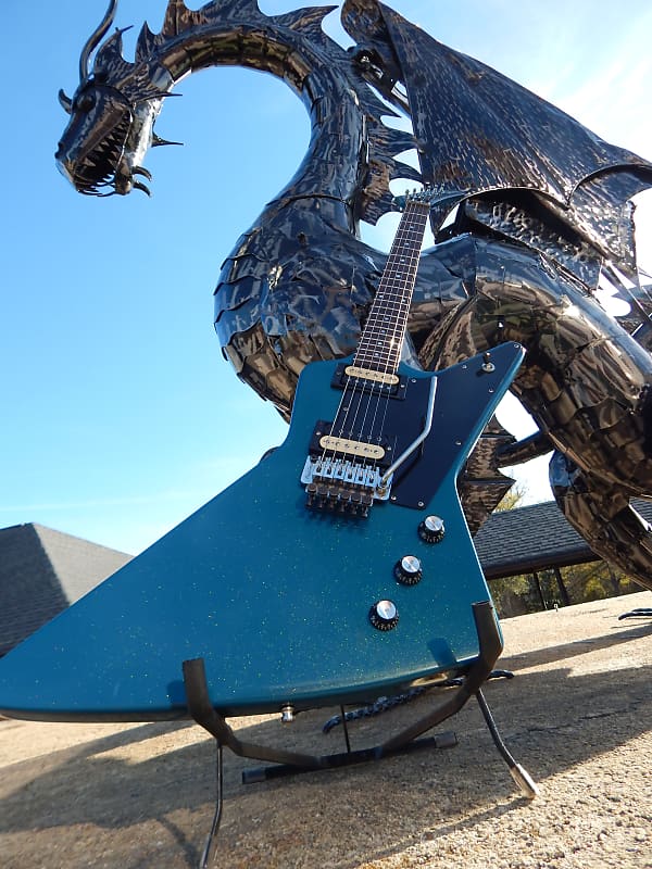 Gibson Explorer 1998 Blue Sparkle OHSC Floyd Rose | Reverb