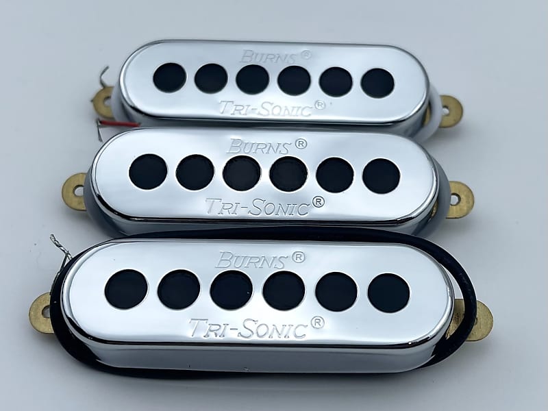 Burns Alnico V Tri-Sonic Single Coil Pickup Set Neck Middle | Reverb