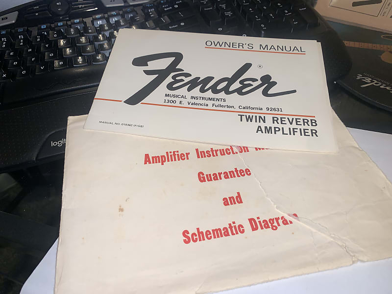 Fender Twin Reverb Owners Manual 1972 | Reverb UK