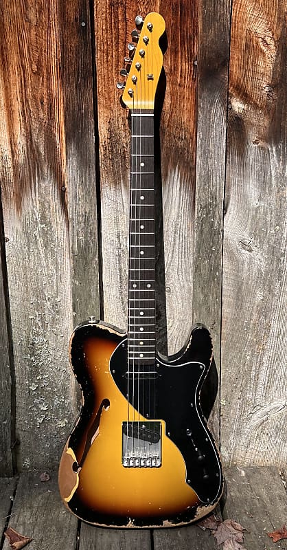 Telecaster Thinline Masterbuild - Relic Burst 6lbs 5oz | Reverb