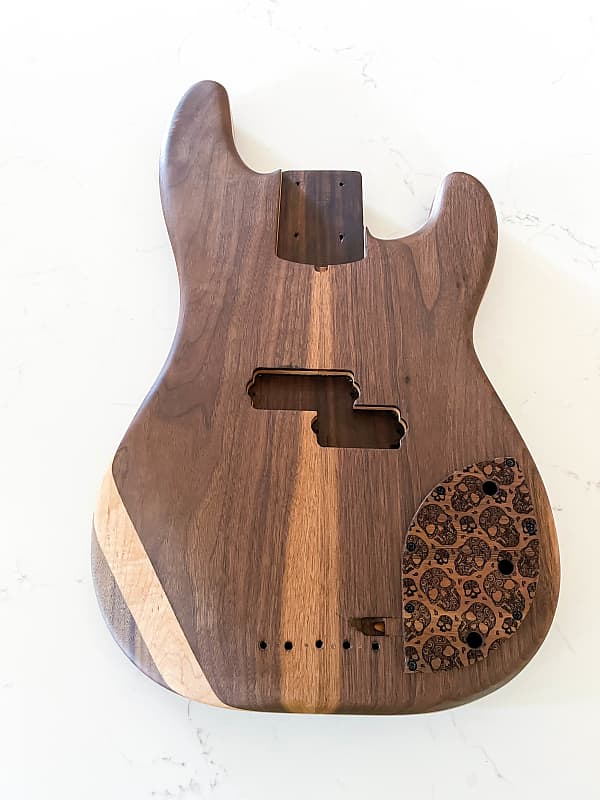 Custom 5 String Fender P-Bass Walnut and Mable BODY ONLY 2021 | Reverb