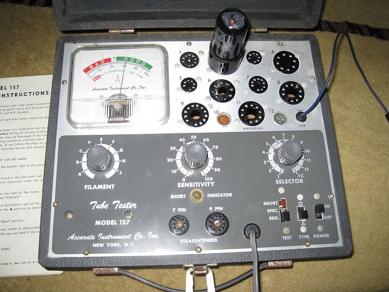 Accurate Instruments 157 Tube Checker 1960's Works Properly, | Reverb
