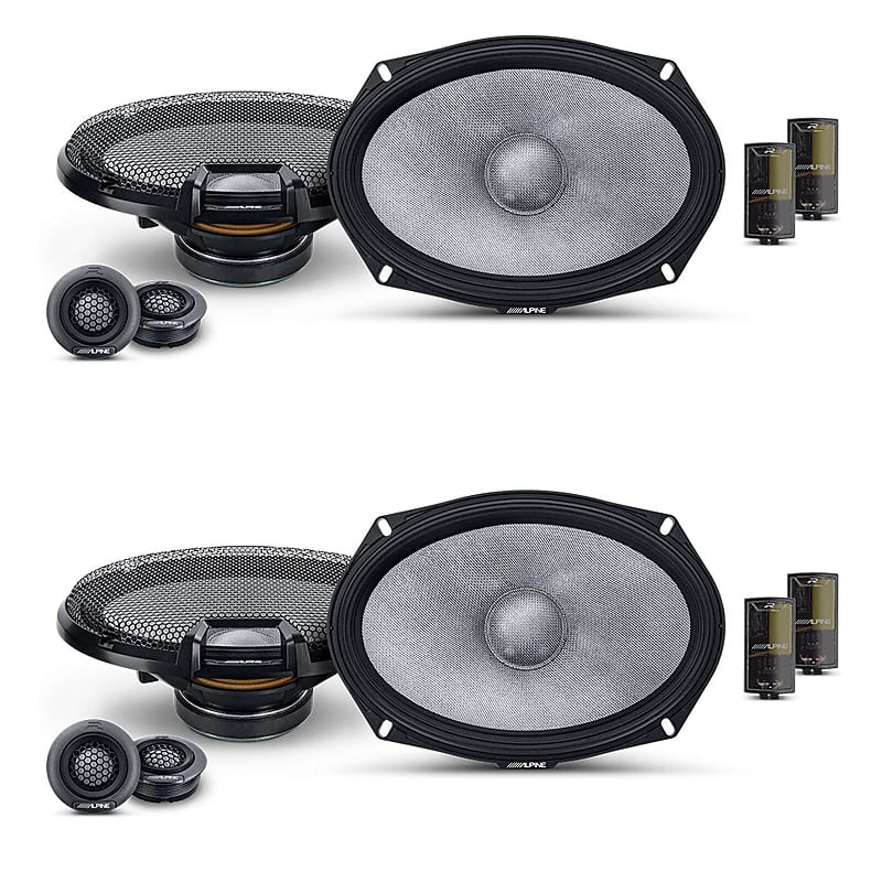 2 Pair Alpine R-Series R2-S69C 6x9" 300 Watts Component Car | Reverb