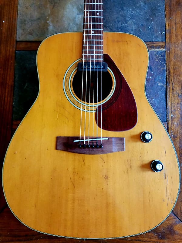 Yamaha F160-E vintage MIJ acoustic/electric '70s - natural | Reverb