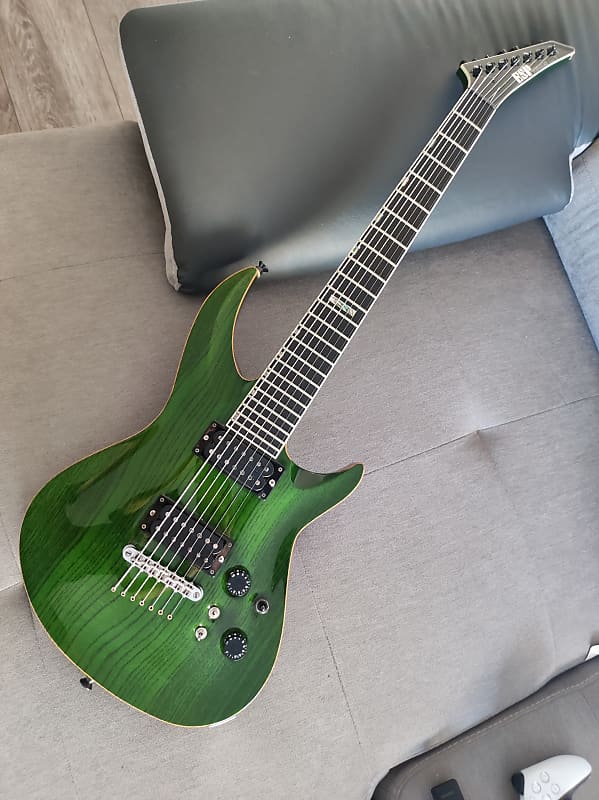 ESP Custom shop horizon 7 strings 2001 Trans green | Reverb Canada
