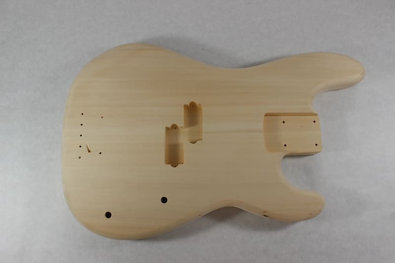 Unfinished Basswood P bass guitar body - fits fender necks | Reverb