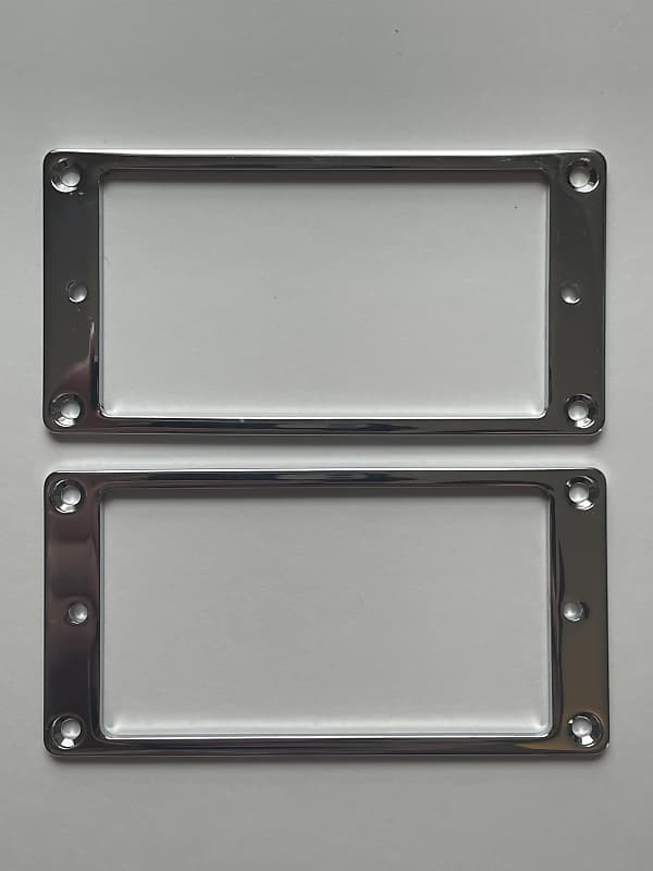Chrome Pickup Rings for Humbuckers - Flat | Reverb