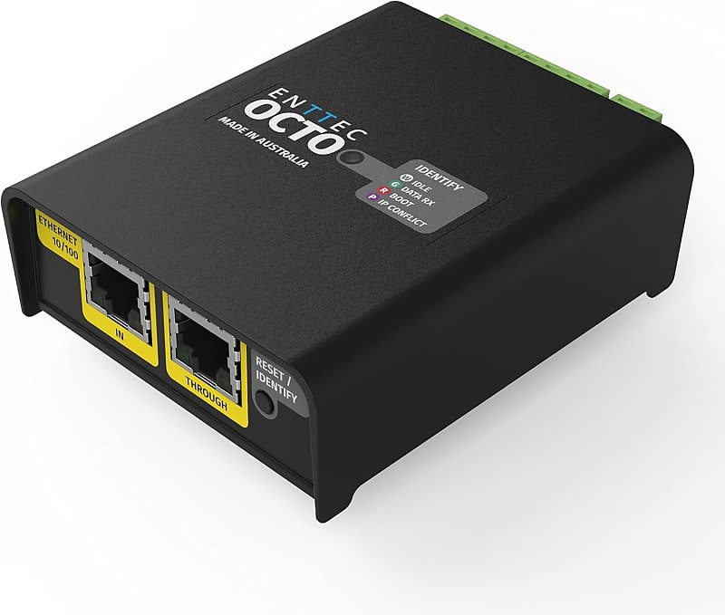 Enttec OCTO Mk2 71521 8 Universe DIN Rail EDMX to LED Pixel | Reverb