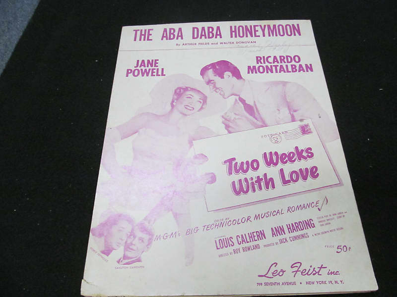 Leo Feist Inc. The Aba Daba Honeymoon 1942 Sheet Music | Reverb