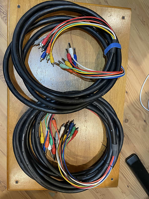 2 Hosa 1/4" TS to RCA Patch Snakes | Reverb