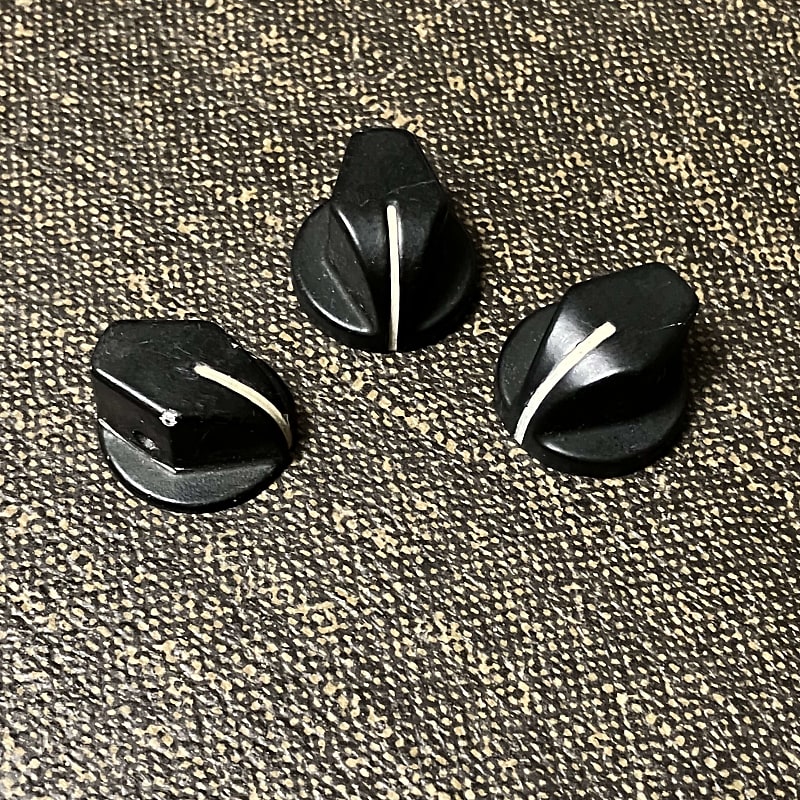 Vintage Black Lucite Pointer Knobs Projects Lot of 3 | Reverb