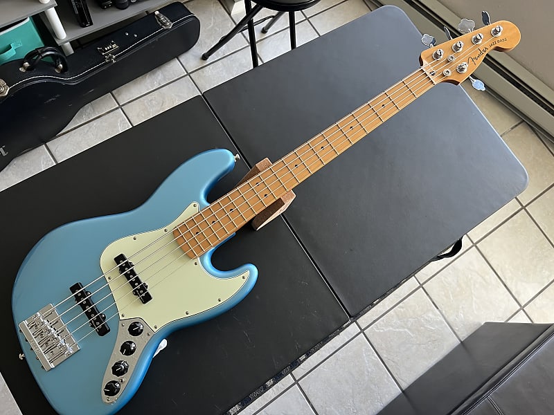Fender Player Plus 5-String Jazz Bass (2021) - Tidepool Blue: | Reverb