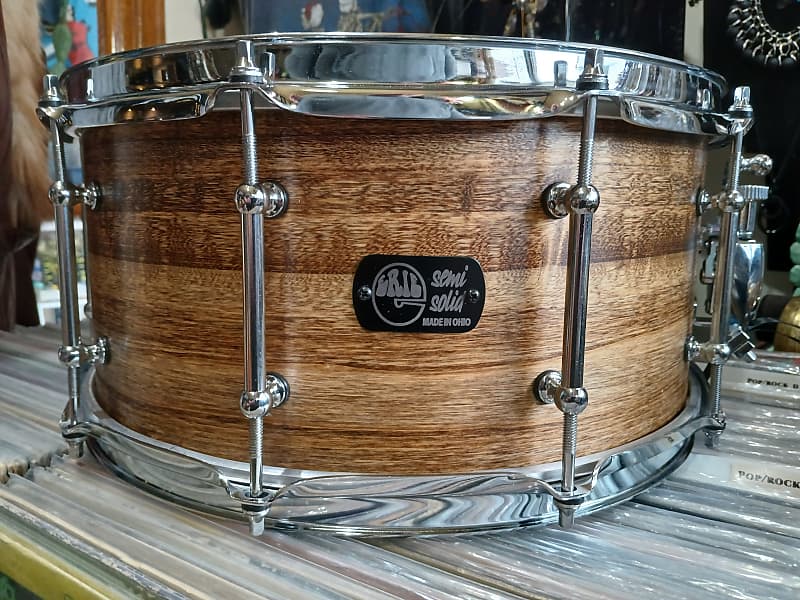 14x6.5 Cottonwood steam bent 2 ply semi-solid snare drum by | Reverb