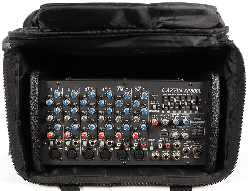 Carvin XP800L 6-Channel 500w Powered Mixer PA Head w/ Case | Reverb