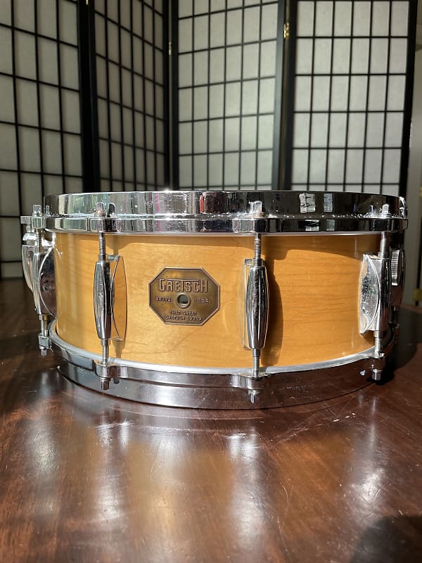 Gretsch Stop Sign Badge 14”x5” 10-lug Snare Drum USA Custom | Reverb