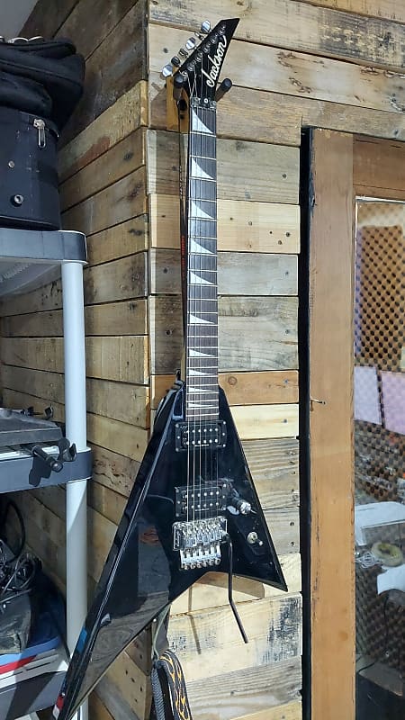 Jackson Randy Rhoads Flying V Black Floyd Rose | Reverb