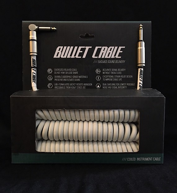 Bullet Cable 30' Coil White Bullet Cable | Reverb