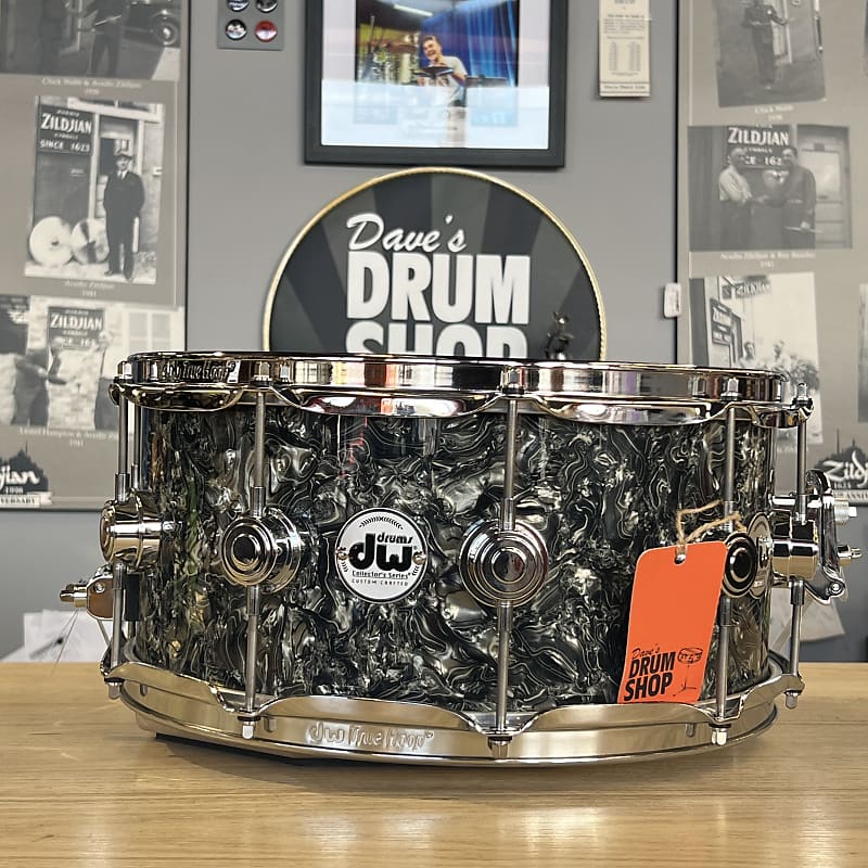 DW Collectors Snare 14x6.5 Silver Abalone FinishPly | Reverb UK