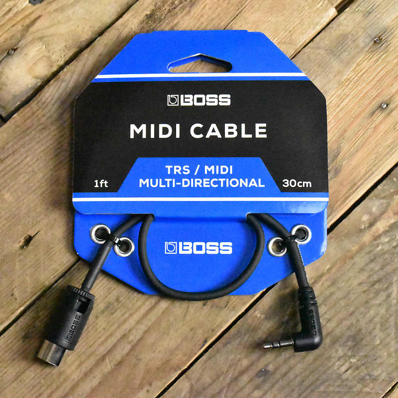 Boss BMIDI-1-35 - TRS/MIDI Cable - 1ft/30cm - 3.5mm | Reverb