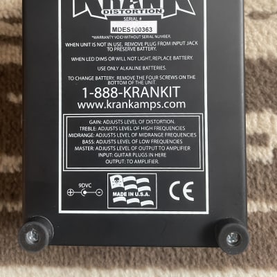 Krank Amps Distortus Maximus Distortion Pedal | Reverb