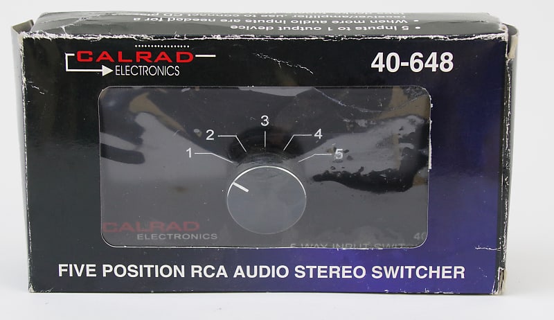 Calrad 40-648 5 Position Switcher - Black Metal NOS! | Reverb