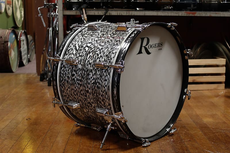 1960's Rogers 14x20 Bass Drum in Black Onyx | Reverb