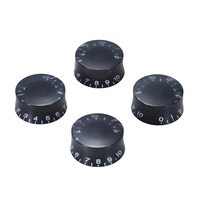 Gibson Style Speed Knob, Embossed Numbers, Black 4 pack + | Reverb