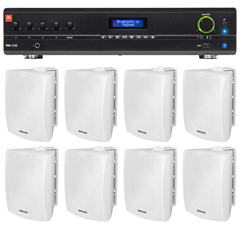 JBL VMA1120 Commercial/Restaurant 70v Amplifier+(8) 6.5" | Reverb