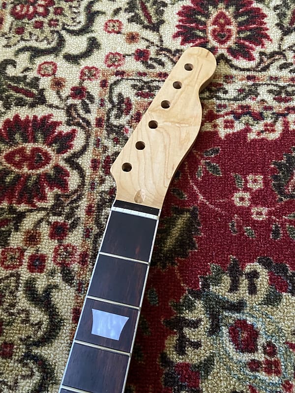 Bound Tele Neck with Trapezoid Inlays! 22 frets Telecaster | Reverb