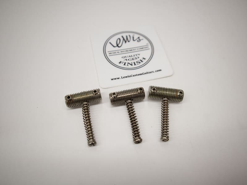 Aged Tele Telecaster Threaded Nickel Saddles for Ashtray | Reverb