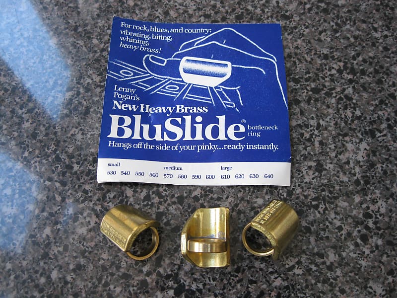 Bottleneck Brass Ring Slide, Play Slide and Finger Strings | Reverb