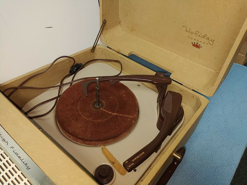 Vintage 1950's Webcor LP1654 Holiday Coronet Portable | Reverb