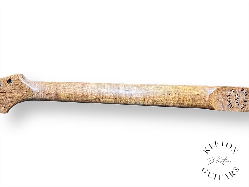 Roasted Flame Strat Neck REAL Aged Clay Dots | Reverb Australia