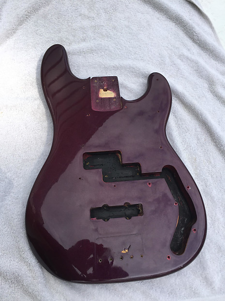 Fender Purple Sparkle P Bass Body Purple Sparkle | Reverb