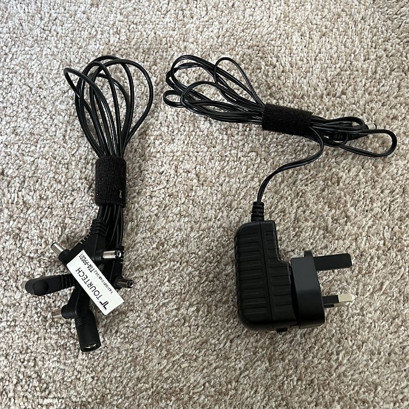 5 Way Daisy Chain Guitar Pedal Power Cable and 9V 1A Power | Reverb