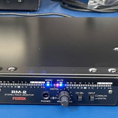 Fostex RM-2 stereo rack mount powered monitor speaker 2000s | Reverb