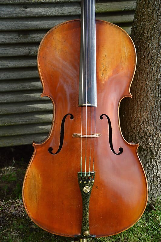 Old beautiful cello, French label BERNARDEL 1834, excellent | Reverb