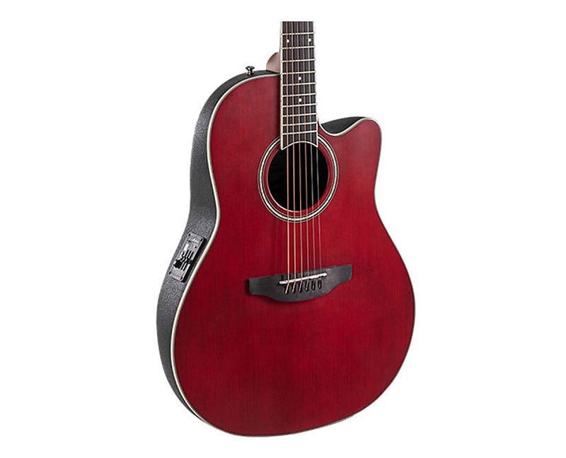 Ovation Applause AB24-2S Cutaway A/E Guitar - Ruby Red Satin | Reverb