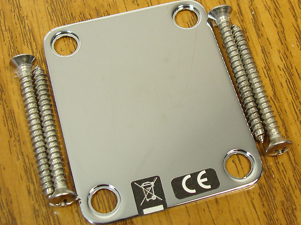 Fender Classic Player Jazzmaster Chrome NECK PLATE Electric | Reverb