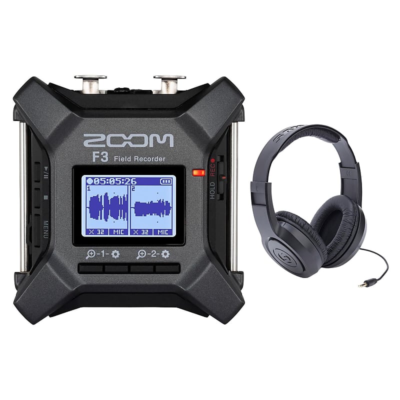 Zoom F3 Digital Multi-Track Field Recorder w/ Samson SR350 | Reverb