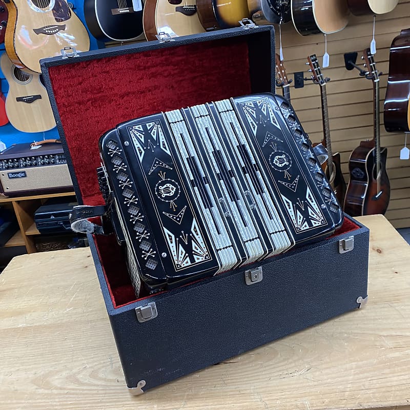 Italian Made Concertina - Button Accordion w/ Case | Reverb